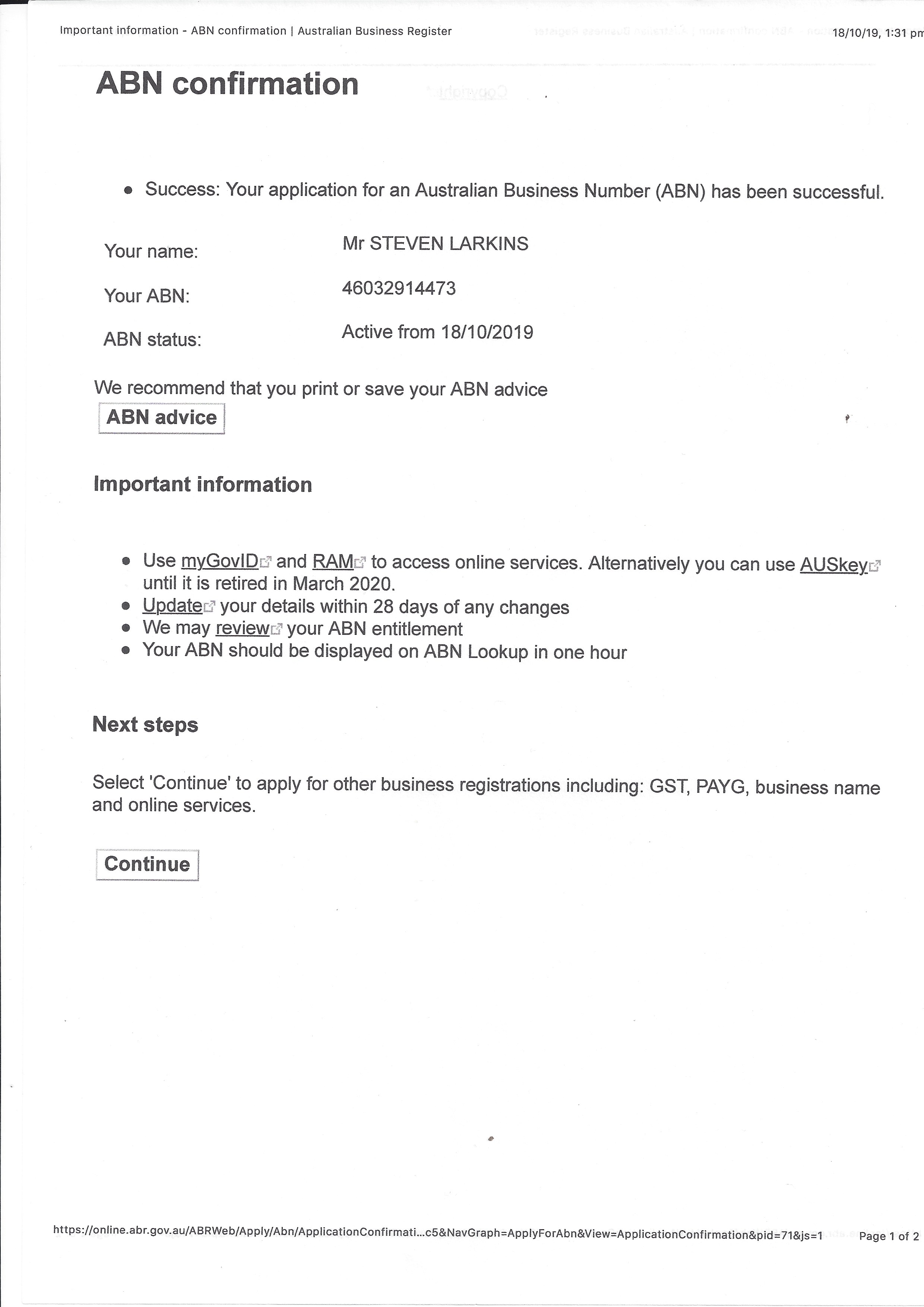 Business Documents – Getting Support